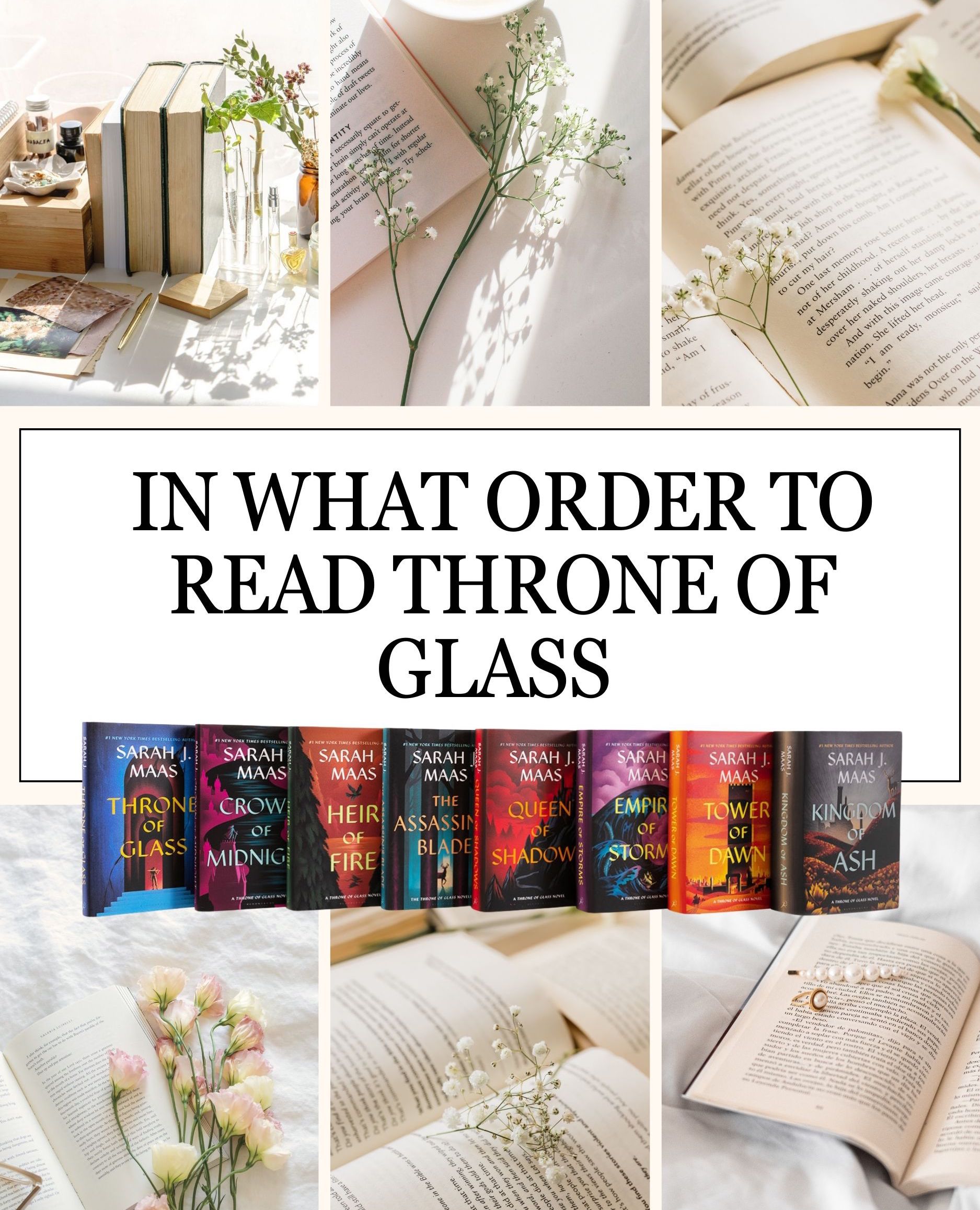 reading order of Sarah J Mass Throne of Glass series - All that she is